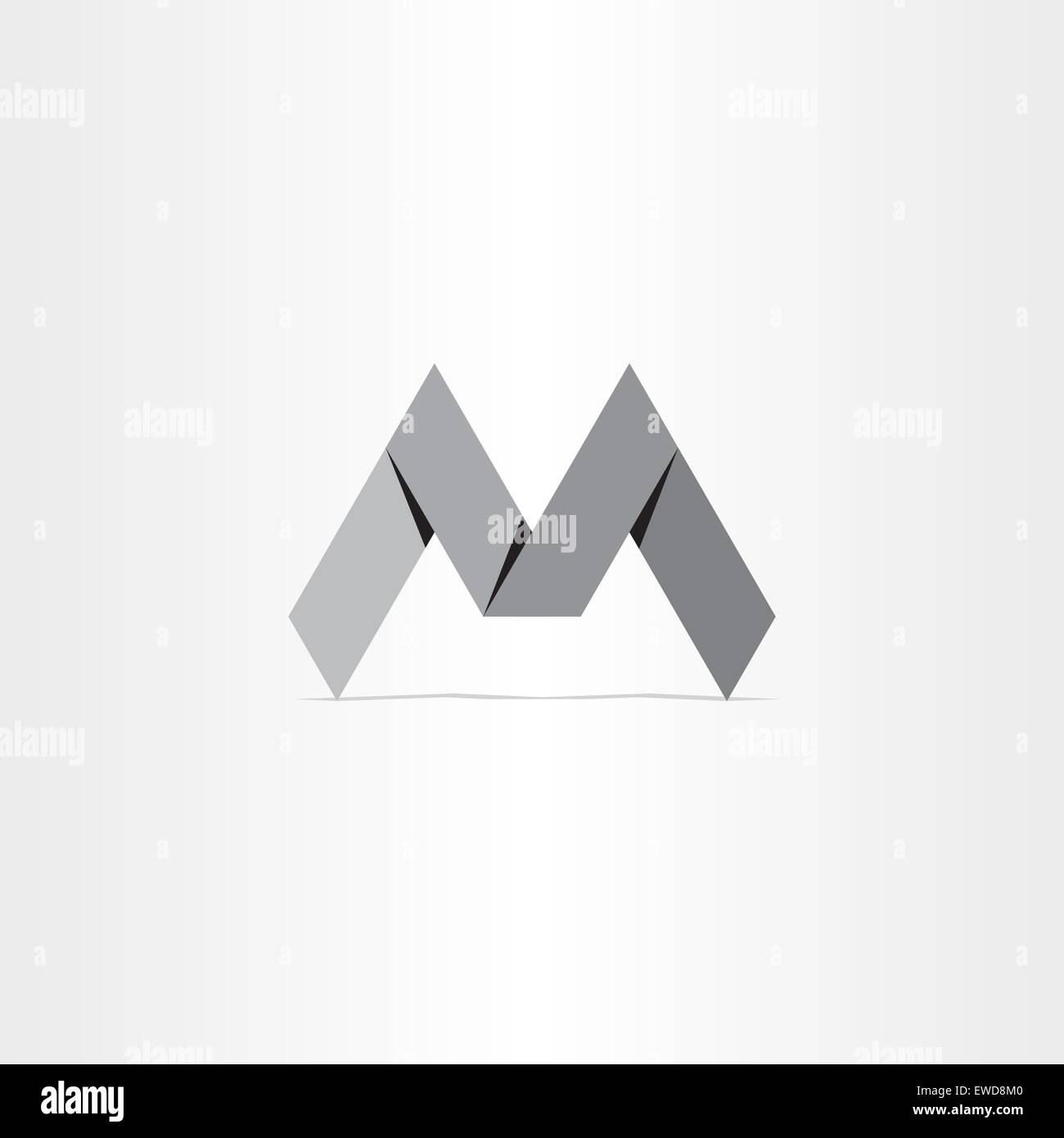 M paper logo Stock Vector Images - Alamy