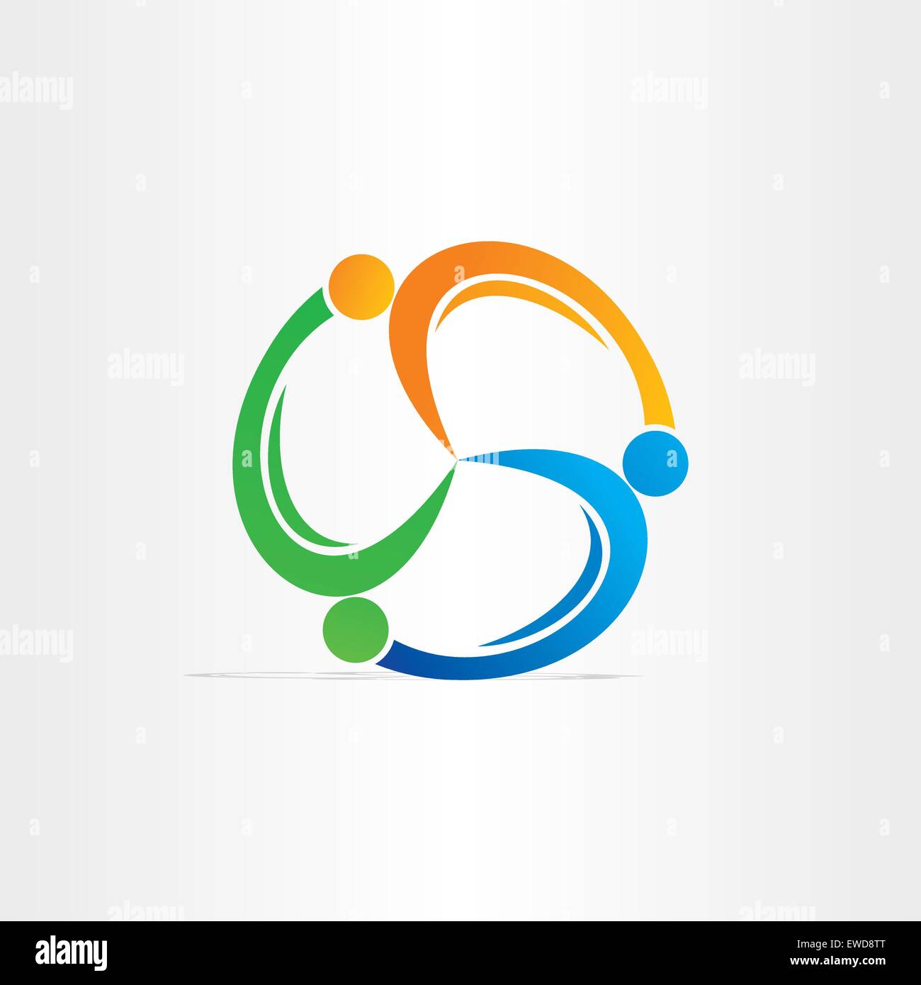 people in circle teamwork symbol design Stock Vector Image & Art - Alamy