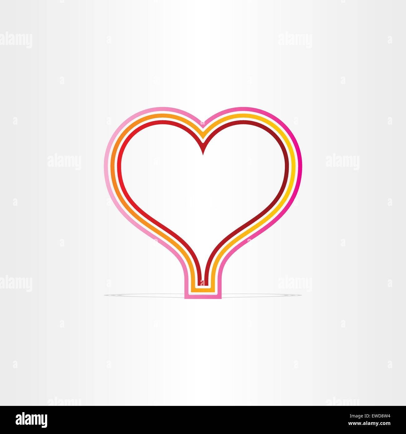 Heart lineart Stock Vector Images - Alamy