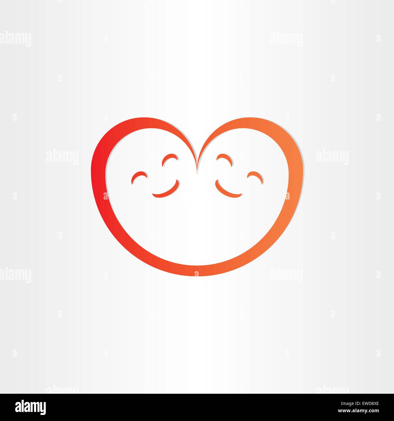 twins babies smile heart shape love icon design Stock Vector Image ...