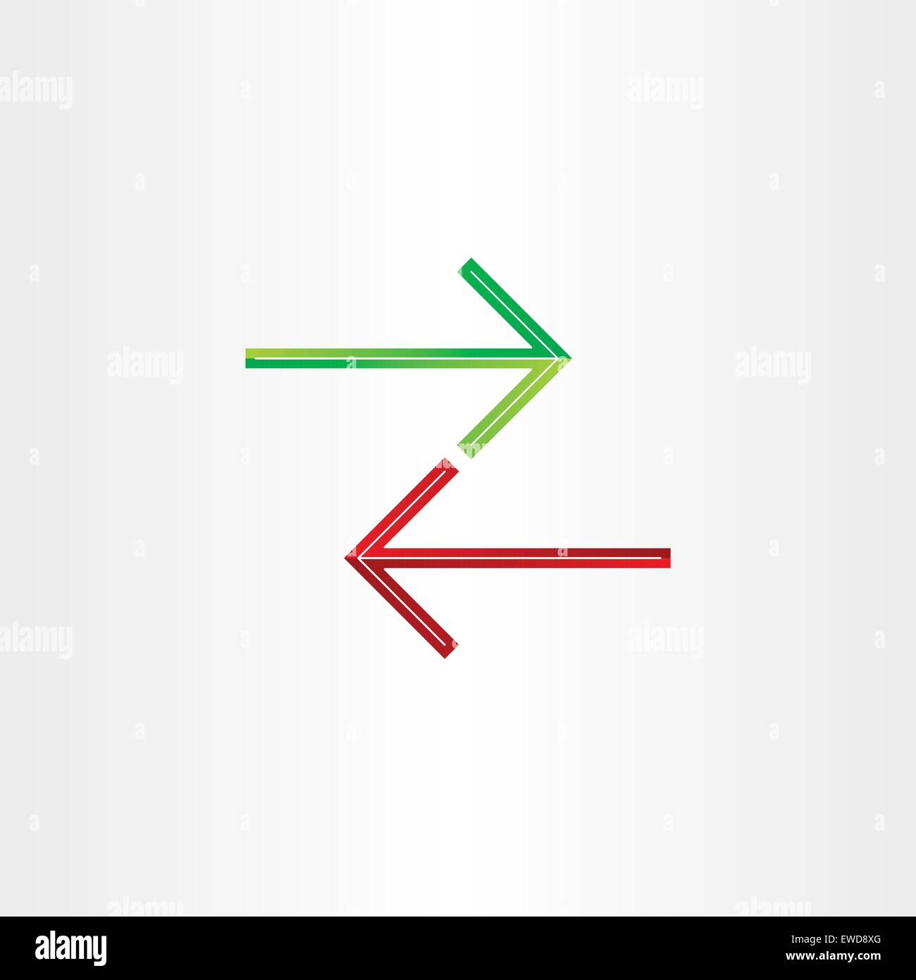 Two arrows direction symbol design hi-res stock photography and images ...