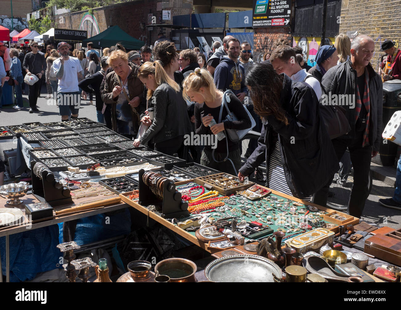 Flea Market Stall at Brick Lane Market London Stock Photo - Alamy