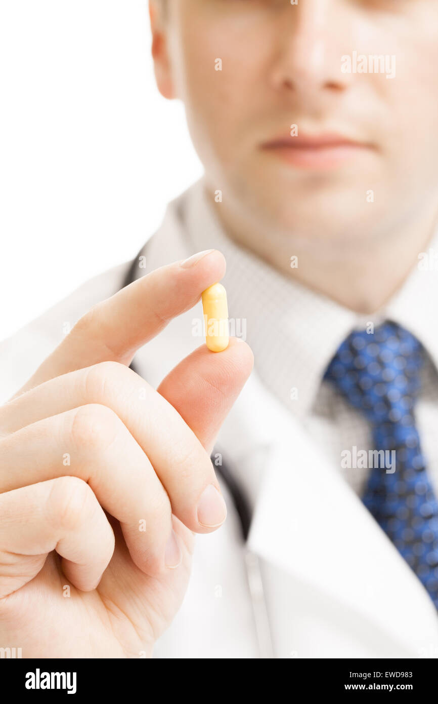 Doctor holding pills - heath care concept Stock Photo - Alamy