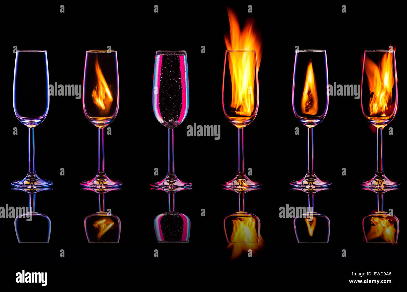 Blue cocktail black background hi-res stock photography and images - Alamy