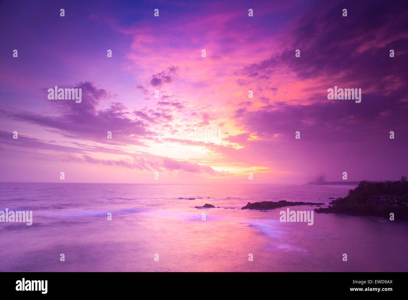 ocean on sunset Stock Photo - Alamy
