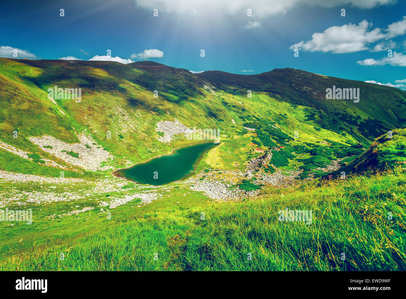 High mountain lake Stock Photo - Alamy