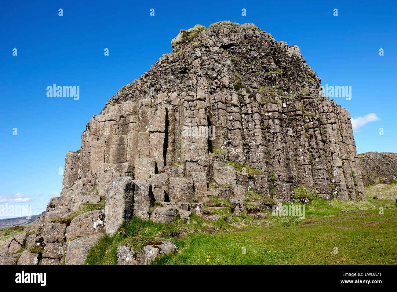 Dverghamrar dwarf rocks volcanic basalt columns Iceland Stock Photo - Alamy