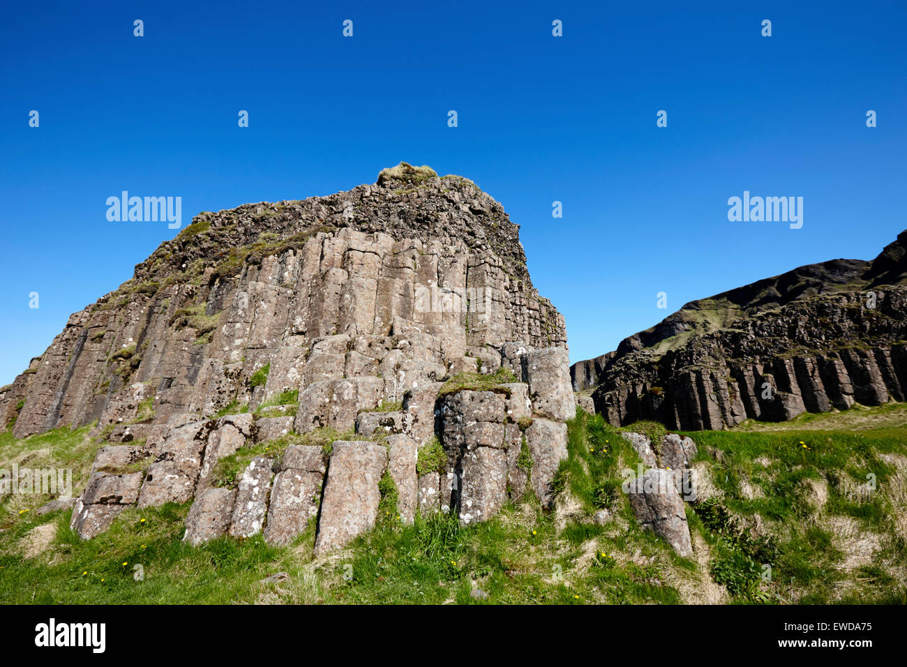 Dverghamrar dwarf rocks volcanic basalt columns Iceland Stock Photo - Alamy