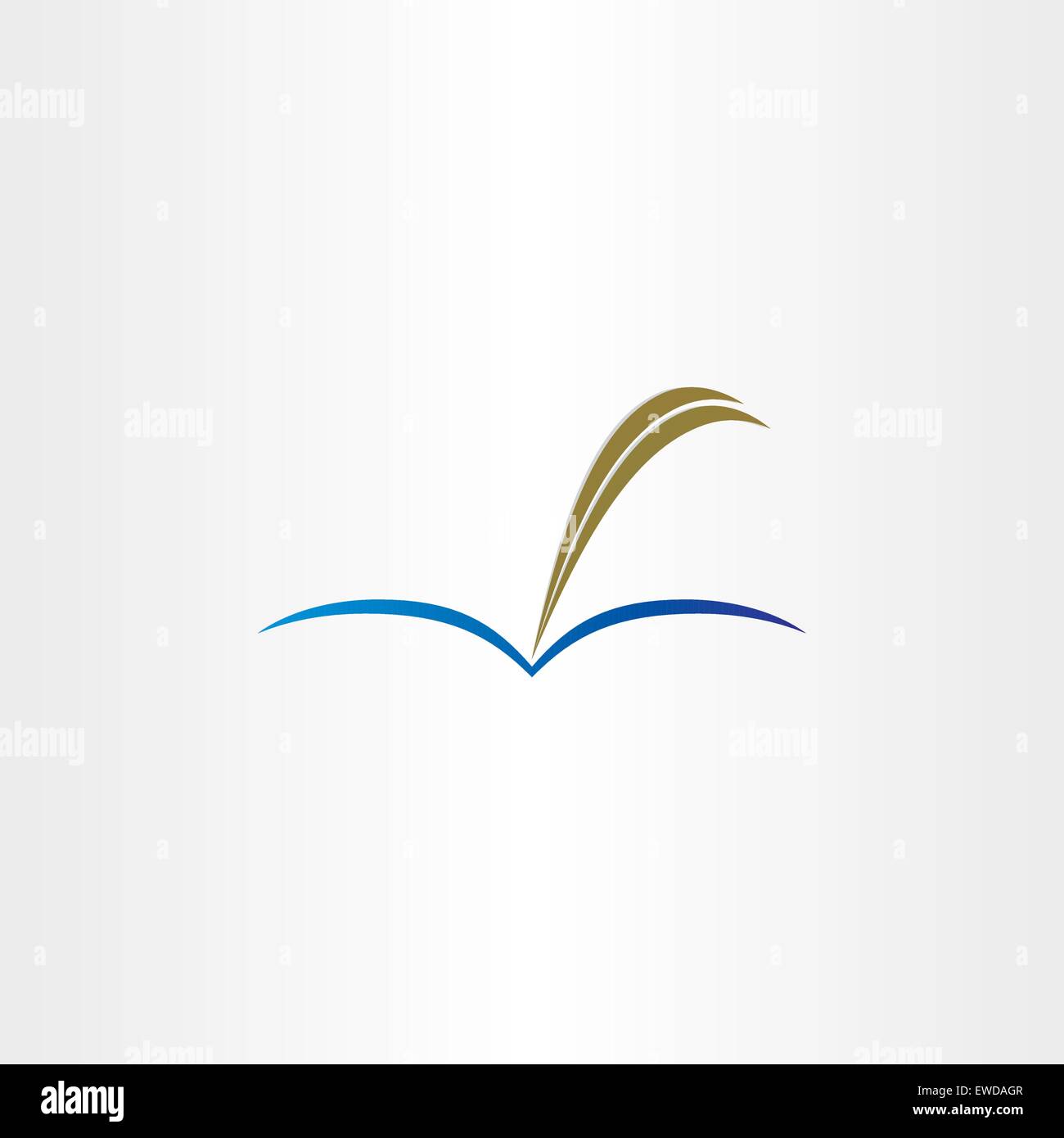 book and feather pen symbol design Stock Vector Image & Art - Alamy