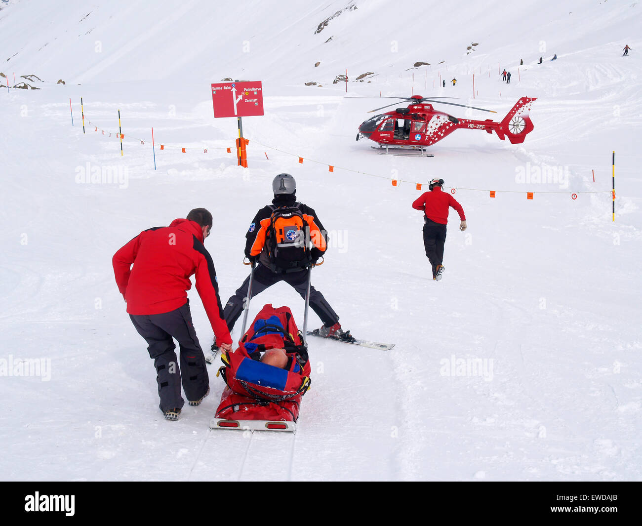 Ski rescue toboggan hi-res stock photography and images - Alamy