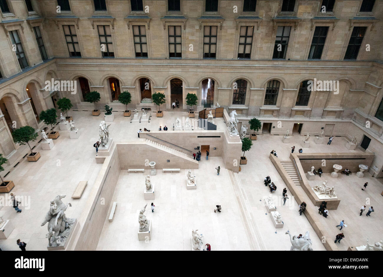 Louvre Museum Interior Courtyard Stock Photo - Alamy