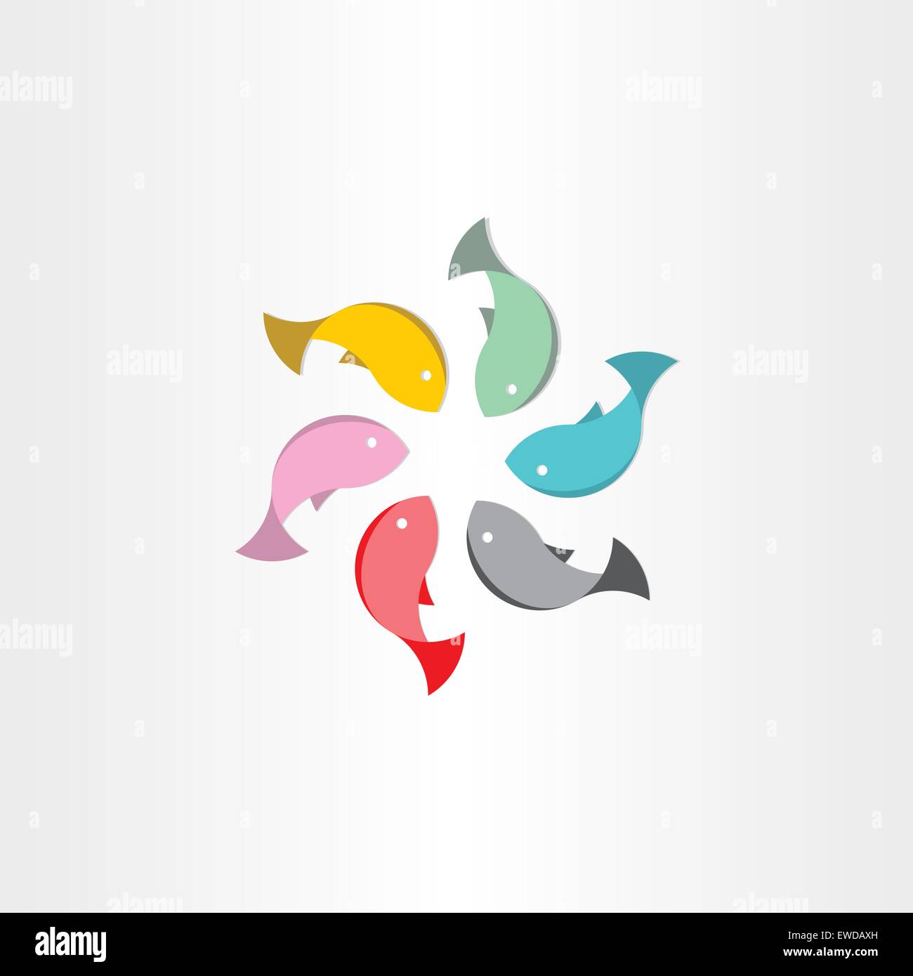 fish in circle abstract vector symbol design Stock Vector Image & Art ...