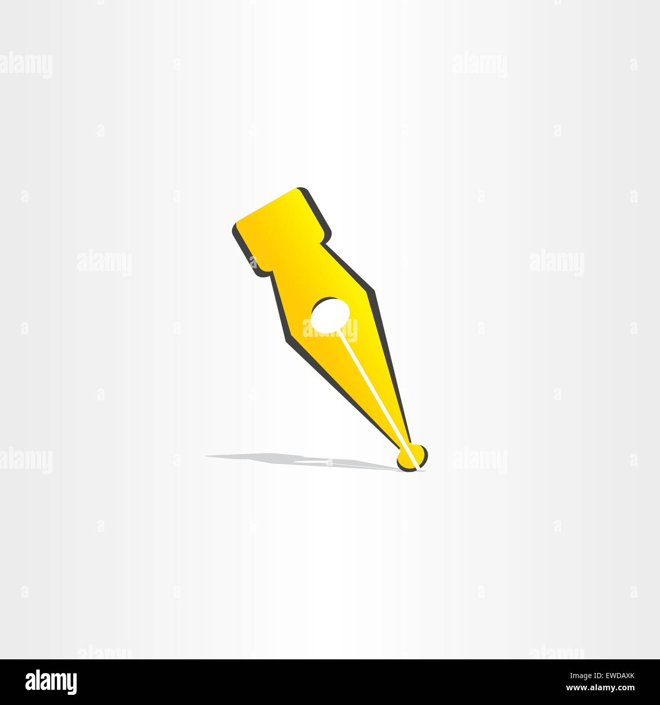 fountain pen yellow vector symbol design Stock Vector Image & Art - Alamy