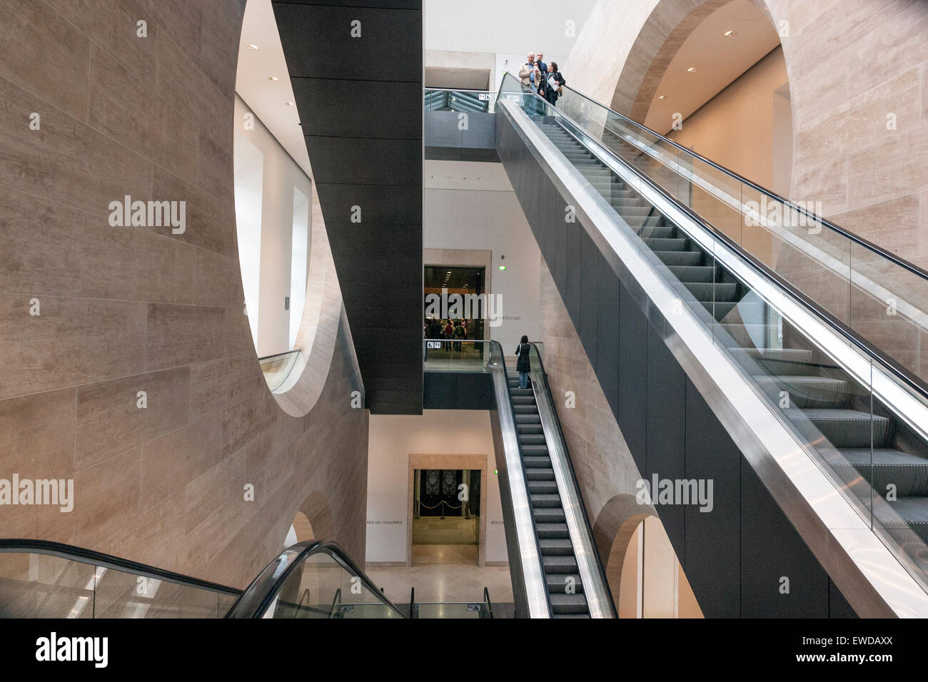 Louvre museum stairs hi-res stock photography and images - Alamy
