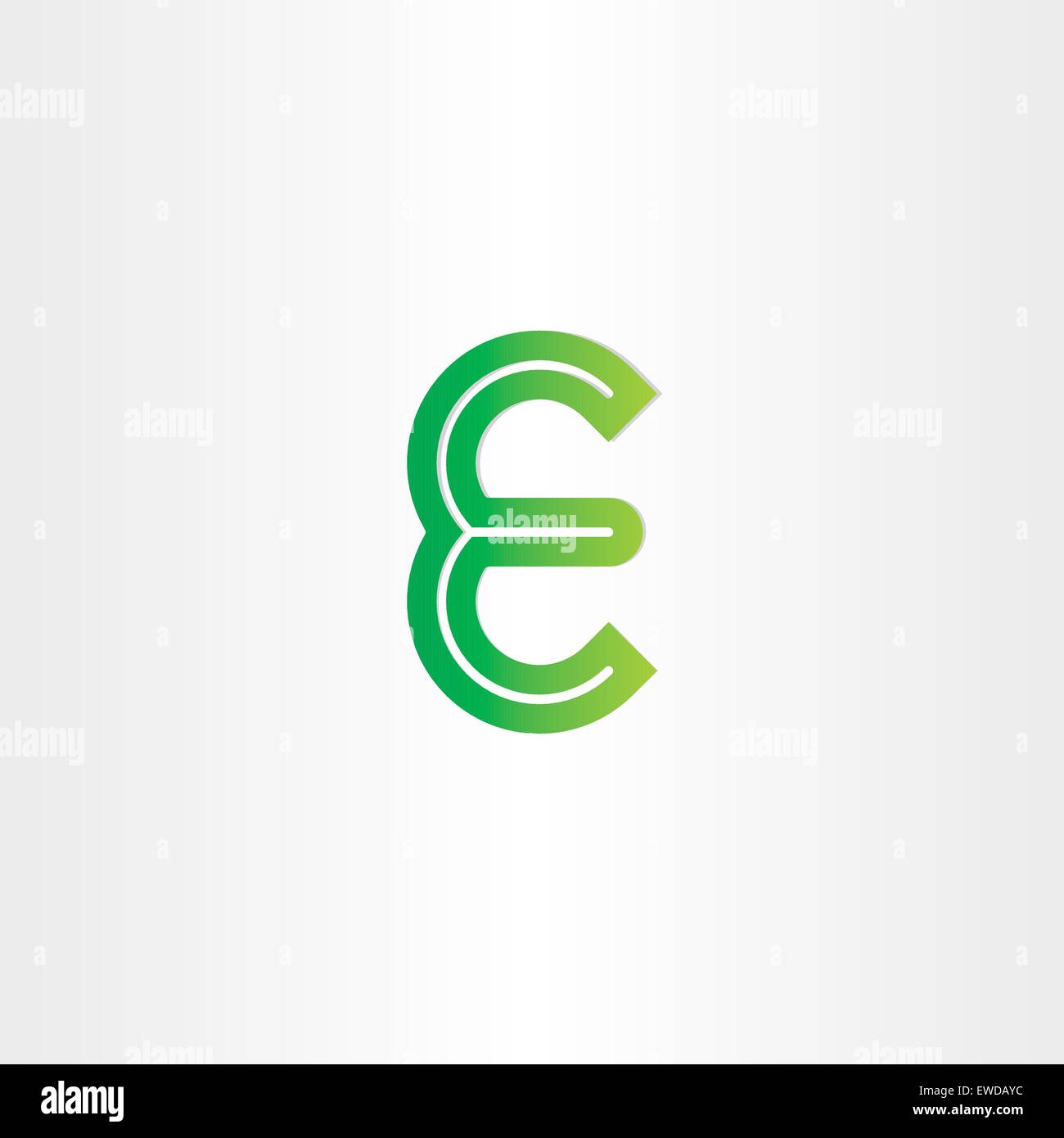 Green letter e hi-res stock photography and images - Alamy