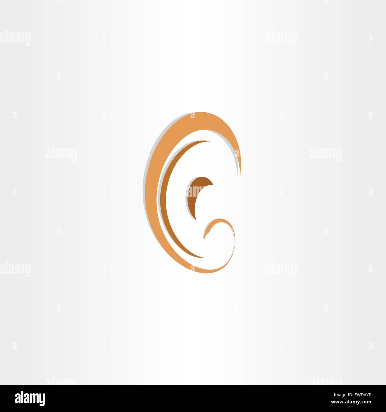 human ear abstract stylized symbol design Stock Vector Image & Art - Alamy