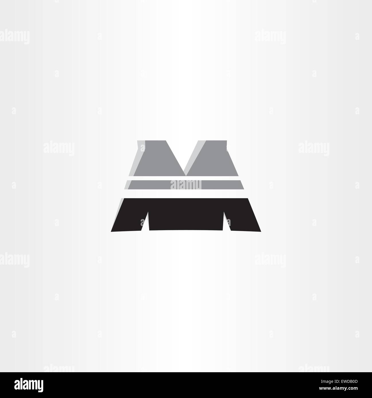 letter m black vector icon design Stock Vector Image & Art - Alamy