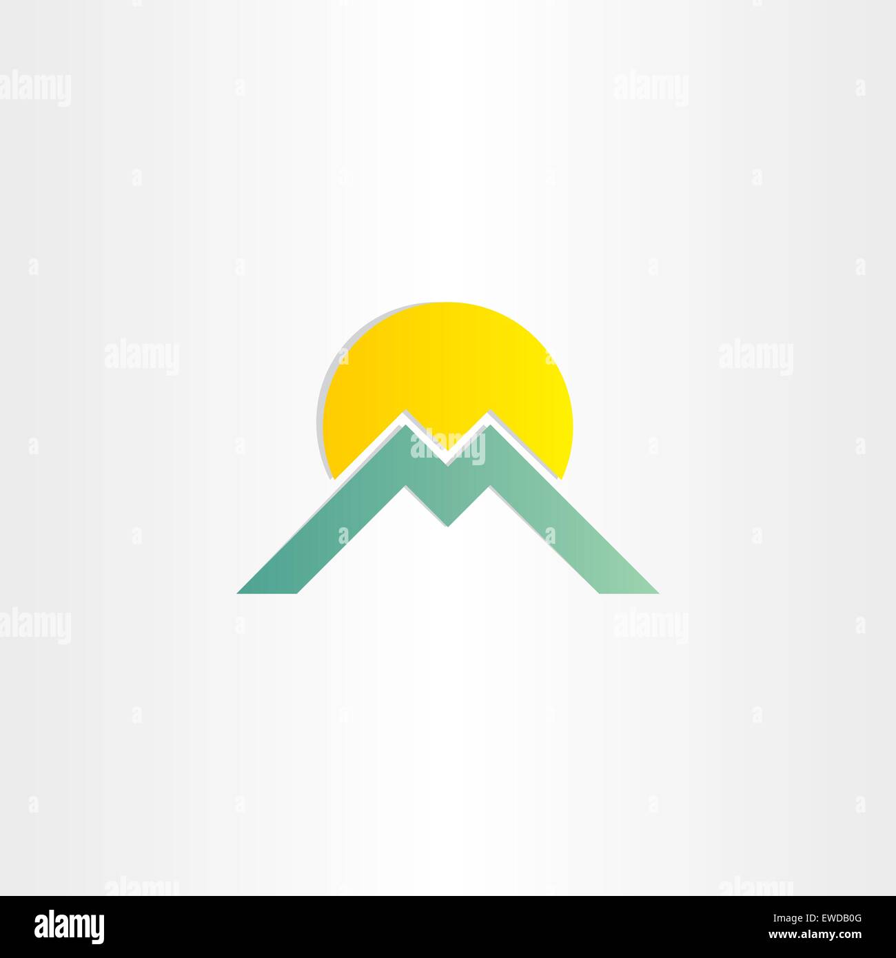 letter m mountain and sun symbol design Stock Vector Image & Art - Alamy