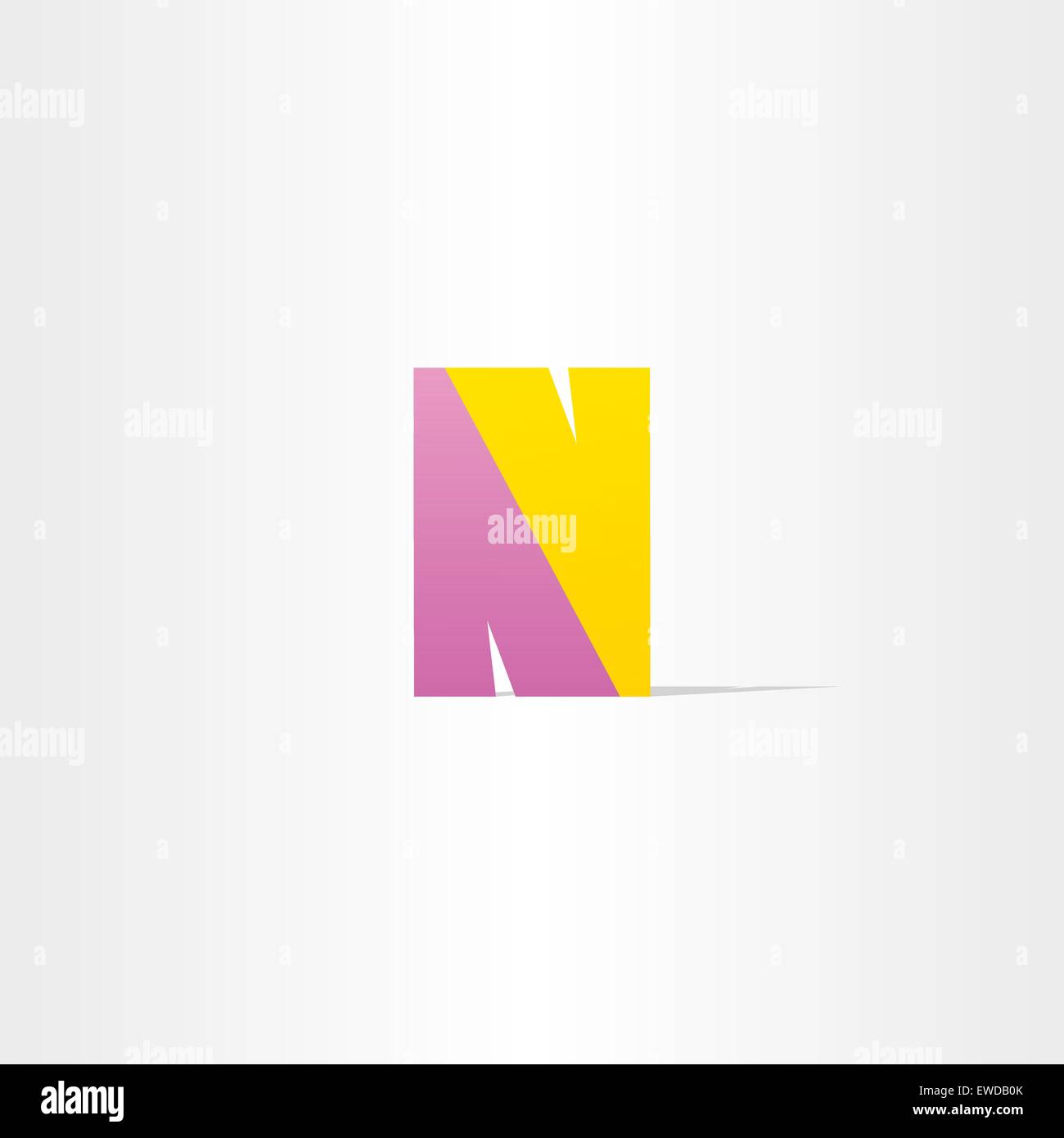 yellow purple letter n logotype vector design Stock Vector Image & Art ...