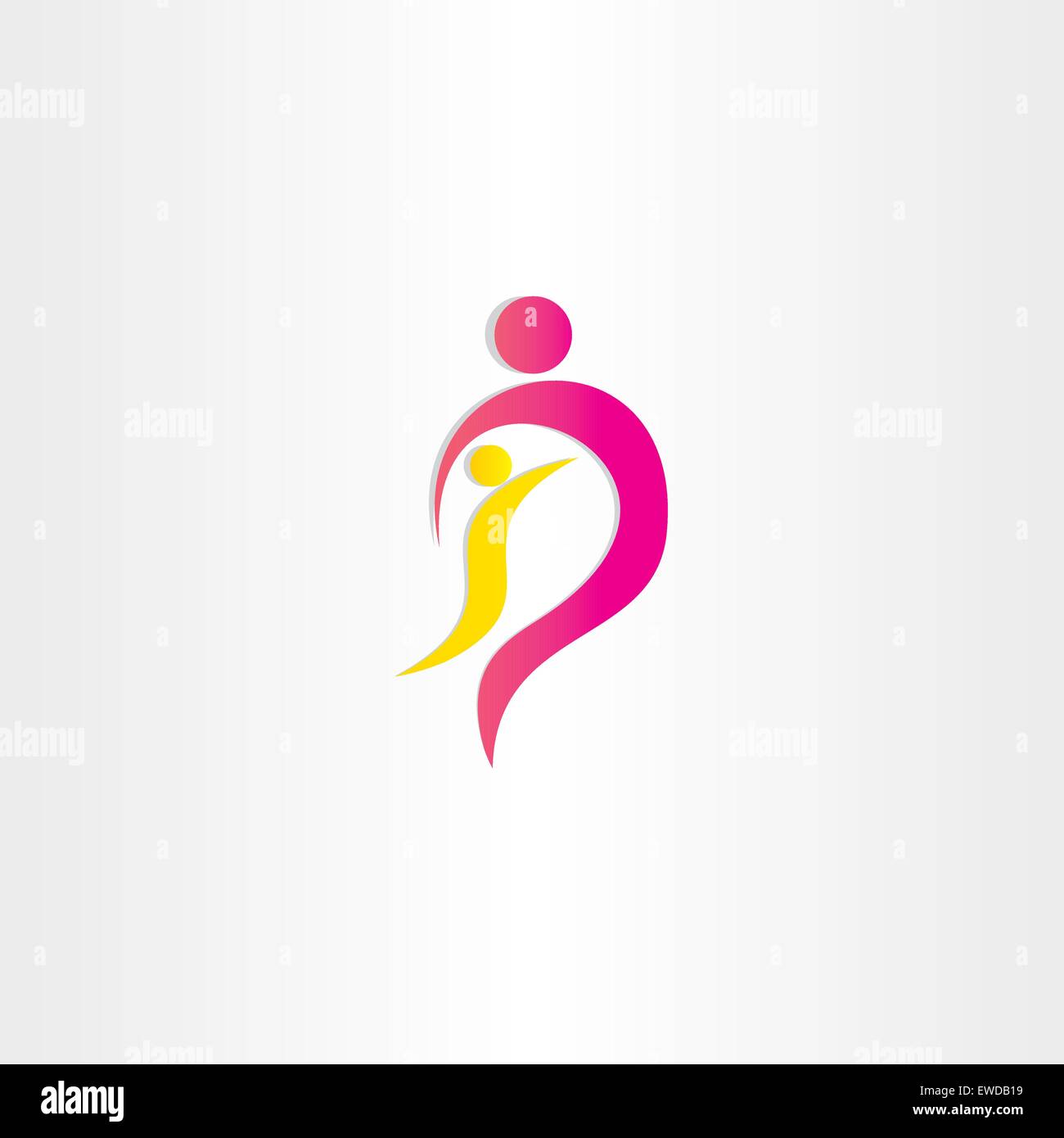mother and child parent protection symbol design Stock Vector Image ...