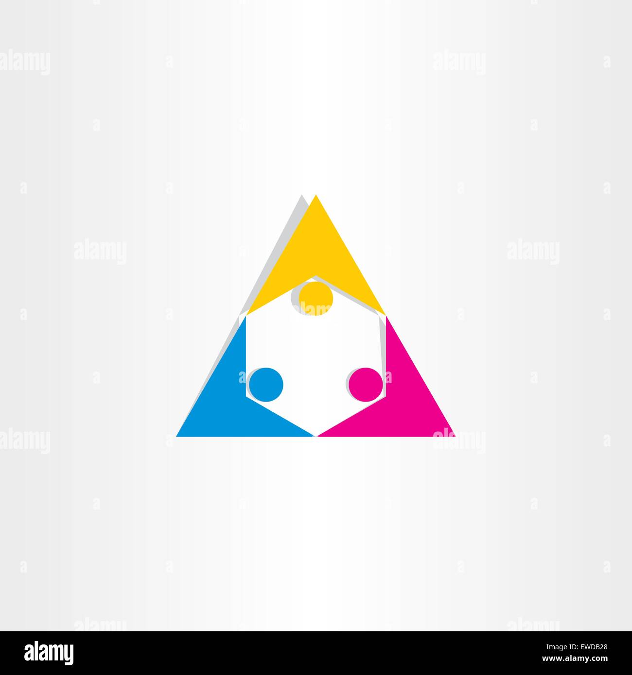 people holding hands triangle icon design Stock Vector Image & Art - Alamy