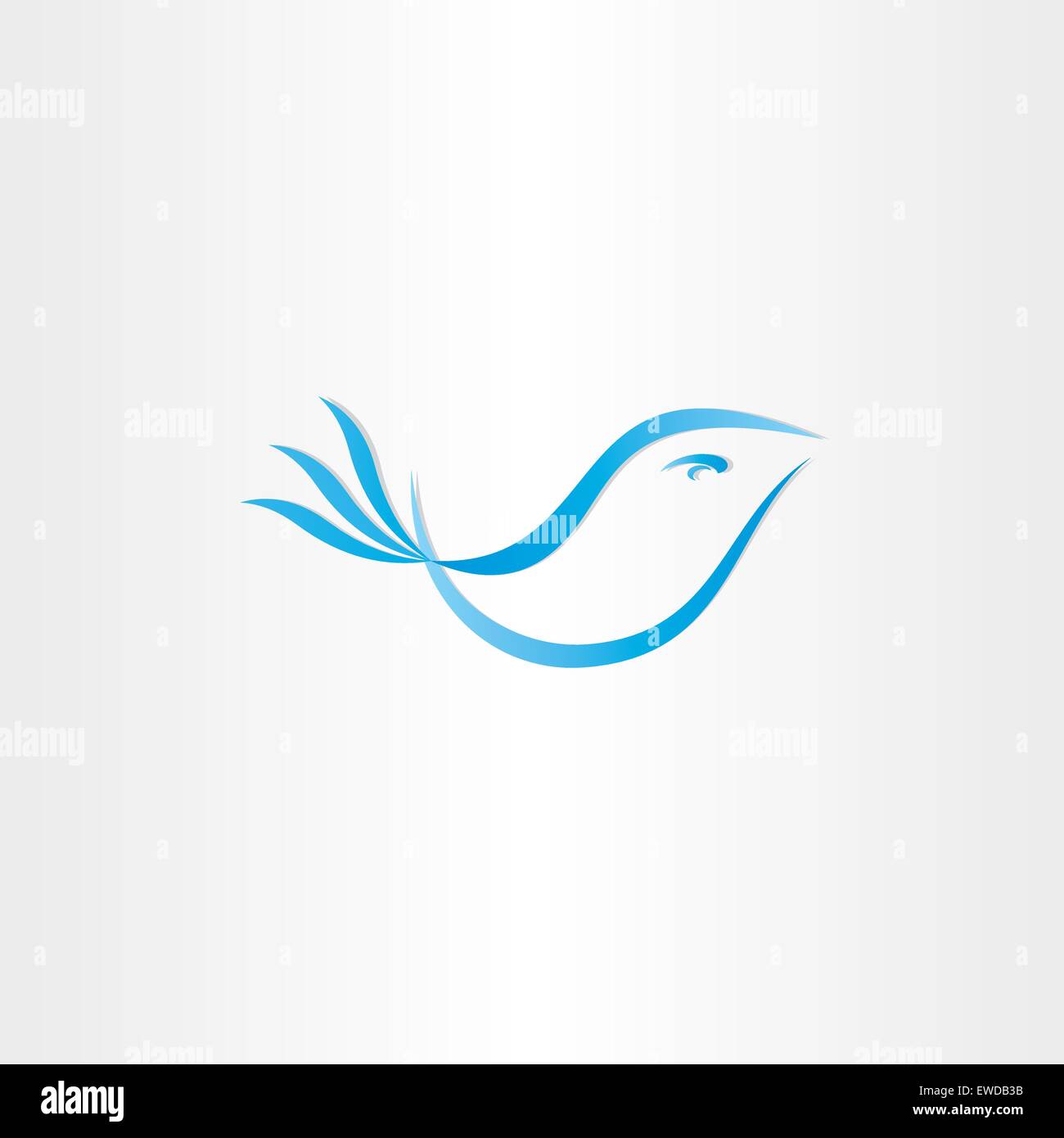 stylized blue bird vector design Stock Vector Image & Art - Alamy