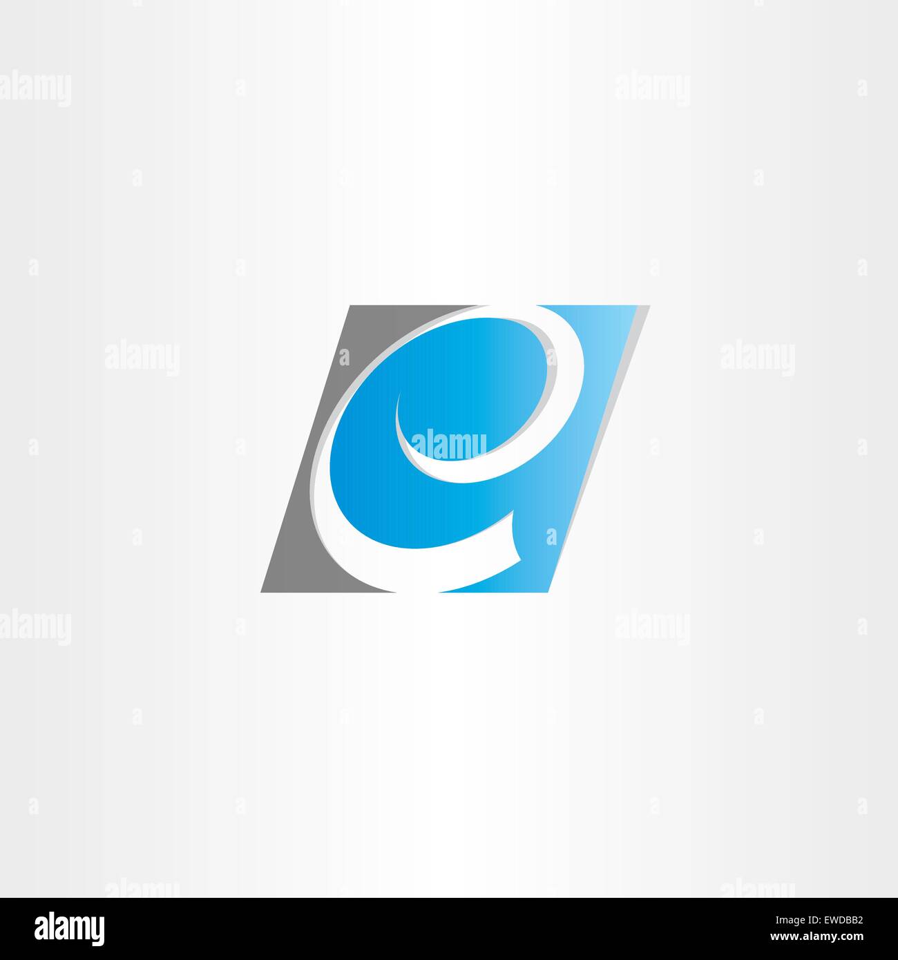 stylized letter e blue symbol design Stock Vector Image & Art - Alamy