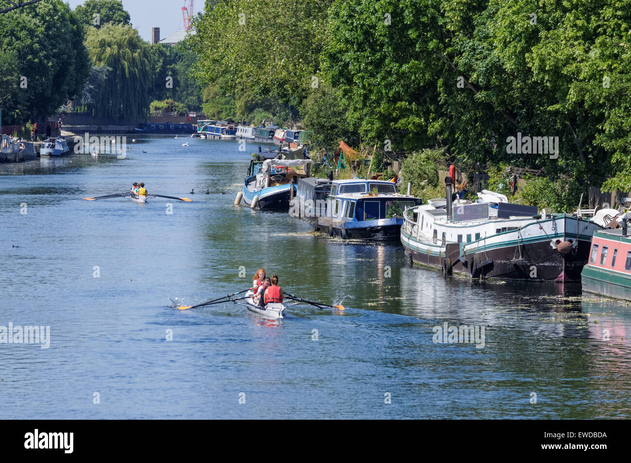 River Lee Navigation Canal near Stamford Hill, London England United ...