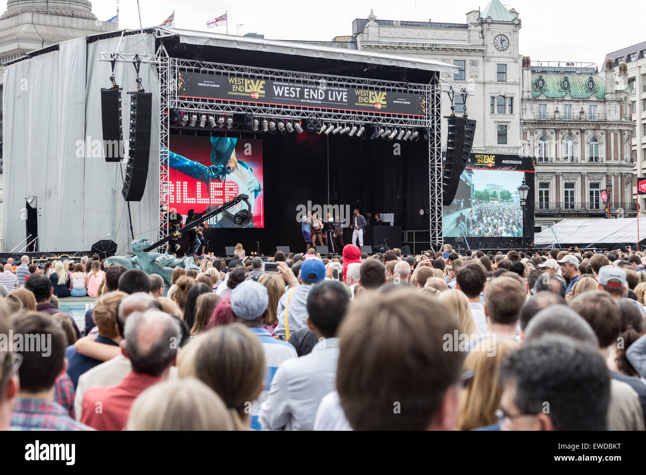 Spectators at the WEST END LIVE 2015 watching Thriller live on stage ...