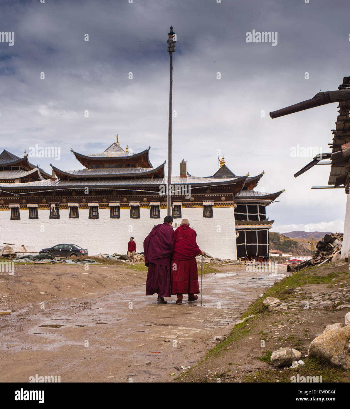 Tibetan Buddhist monastery in China Stock Photo - Alamy
