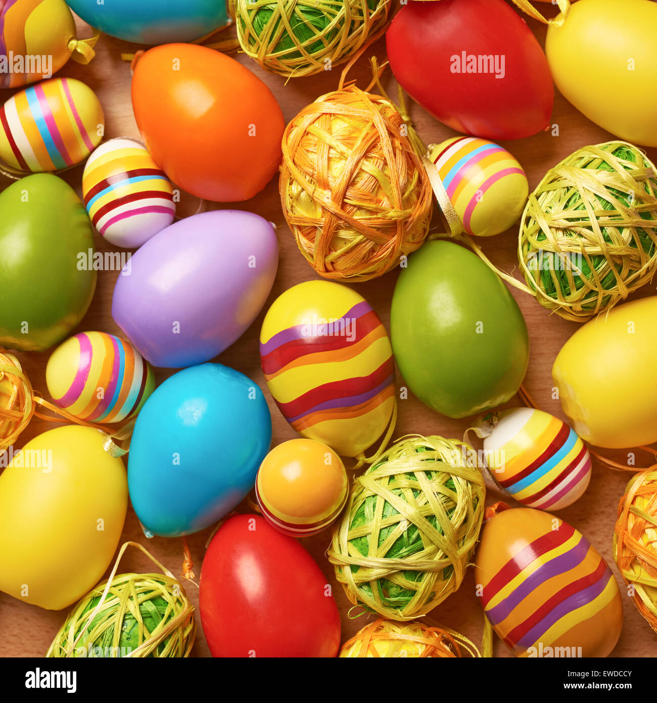 Multiple Easter eggs composition Stock Photo - Alamy