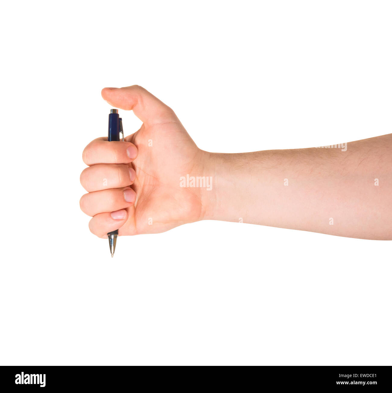 Hand holding a pen isolated Stock Photo - Alamy