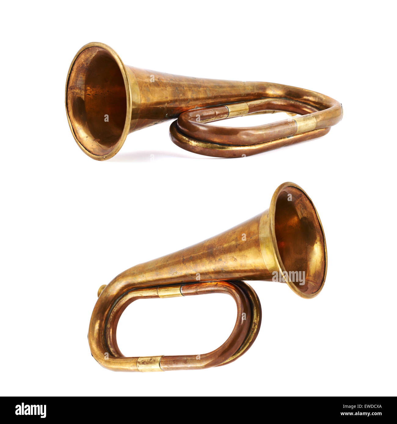Trumpet musical instrument isolated Stock Photo - Alamy