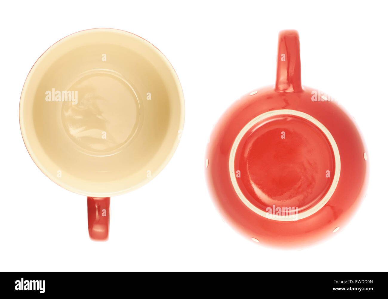 Red ceramic tea cup isolated Stock Photo - Alamy