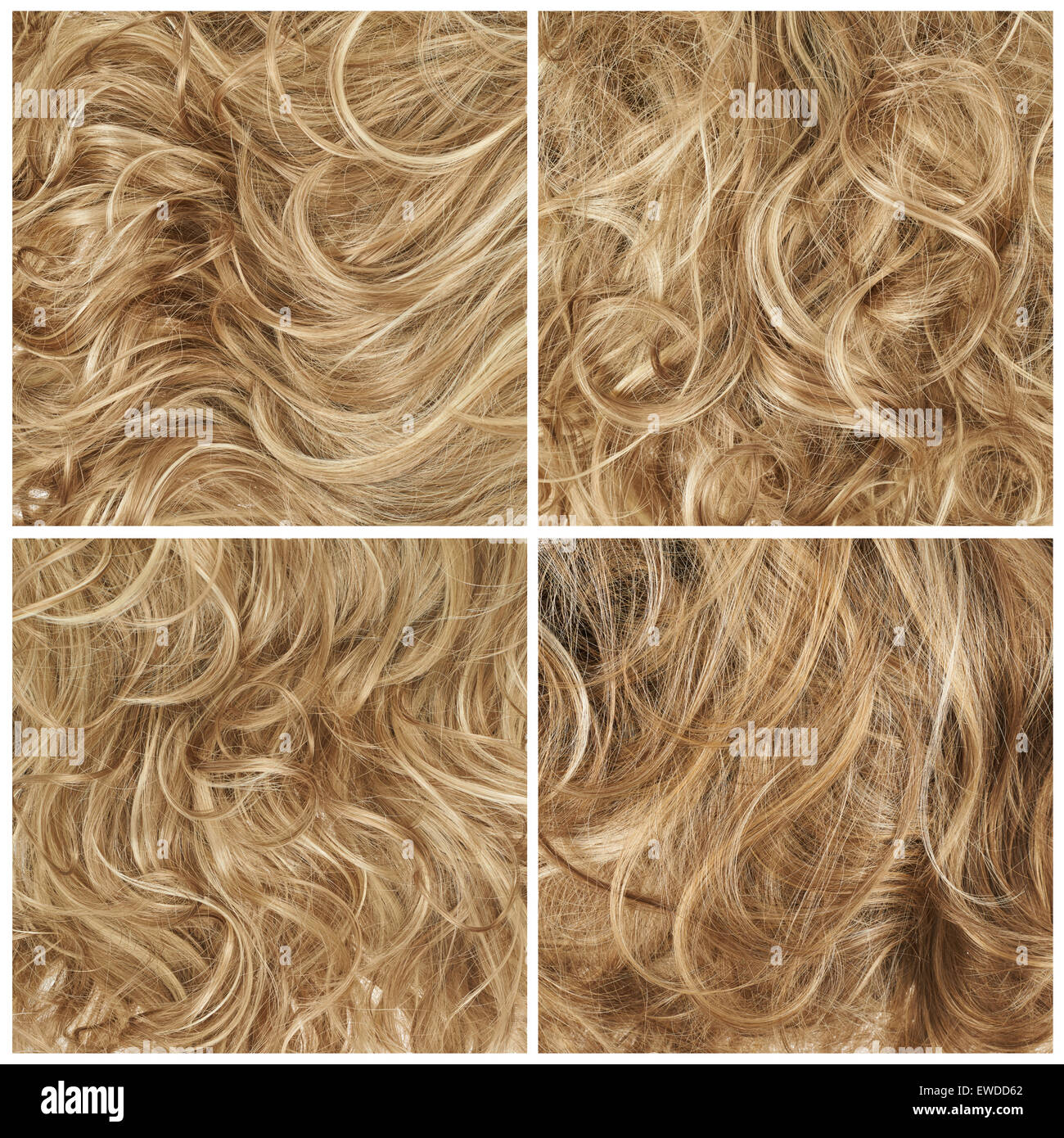 Set of four hair backgrounds Stock Photo - Alamy