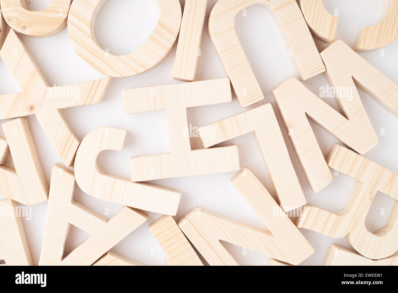 Surface covered with wooden letters Stock Photo - Alamy