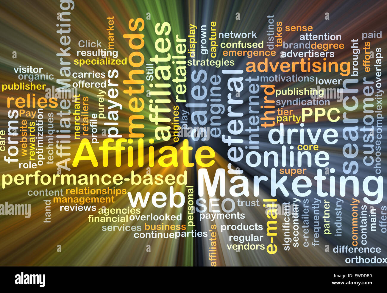 Background concept wordcloud illustration of affiliate marketing ...