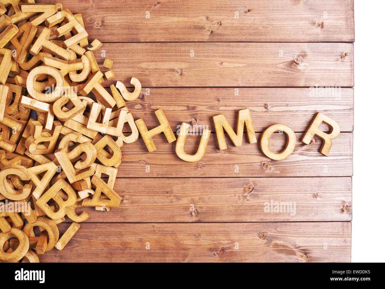 Word humor made with wooden letters Stock Photo - Alamy