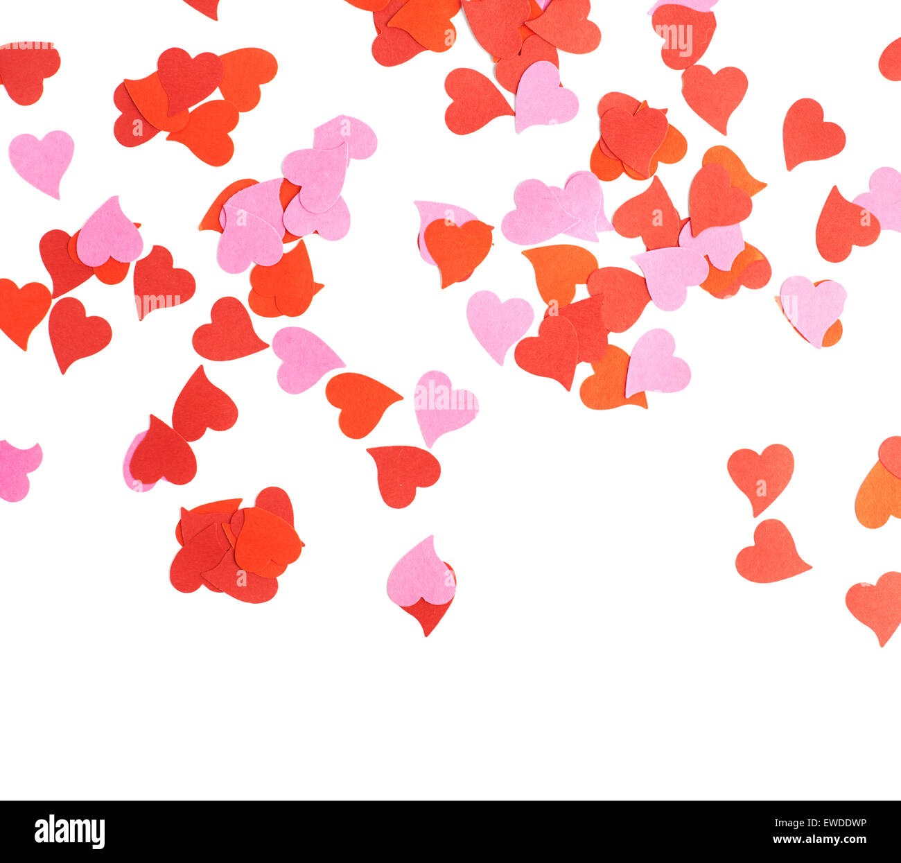 Heart shaped confetti composition Stock Photo - Alamy