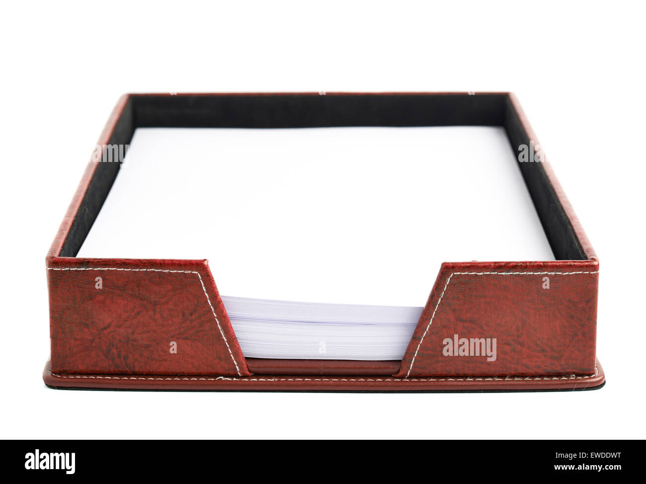 Red leather paper holder box Stock Photo - Alamy