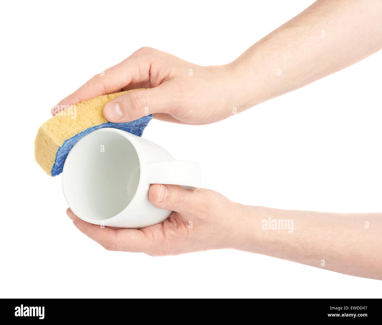 Young man washing cup hi-res stock photography and images - Alamy