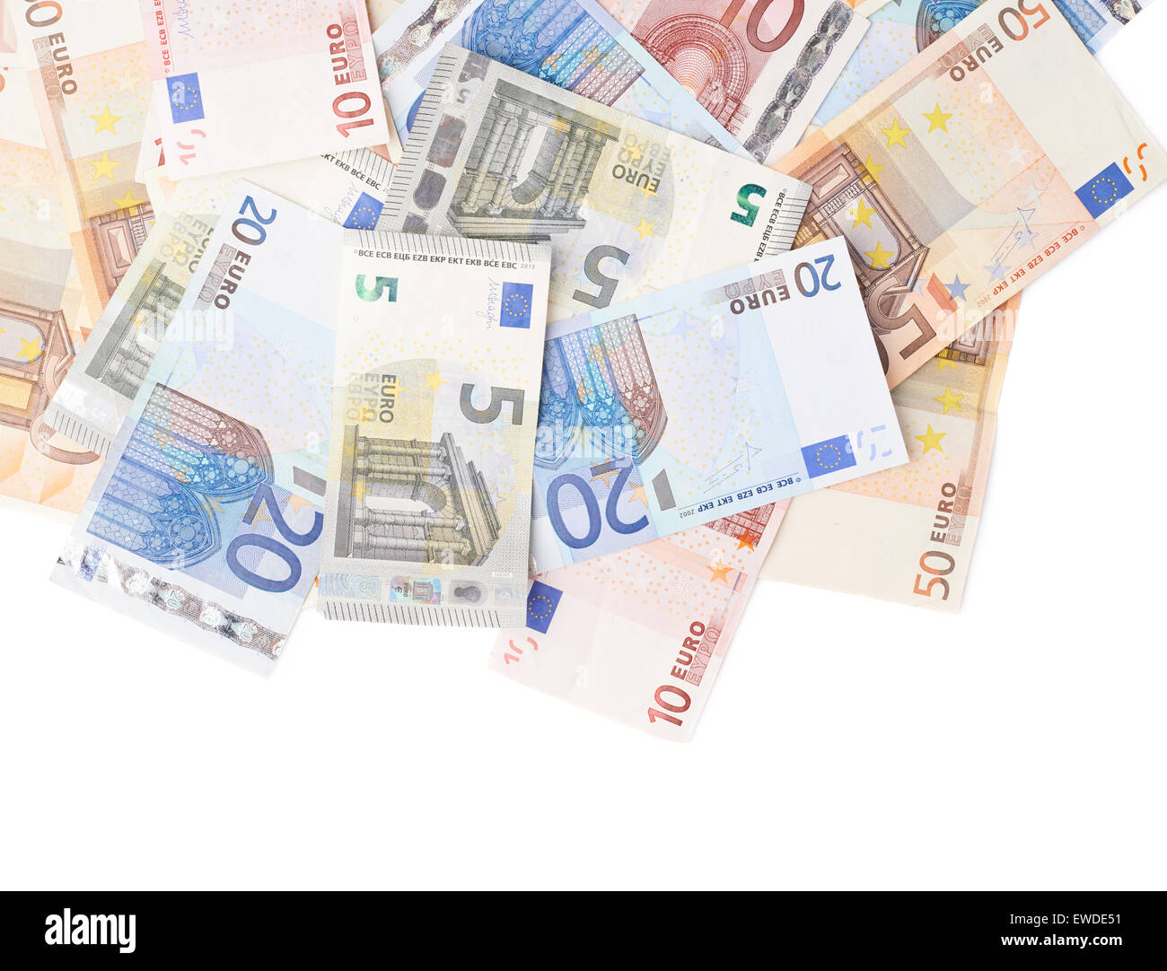 Multiple bank note euro bills Stock Photo - Alamy