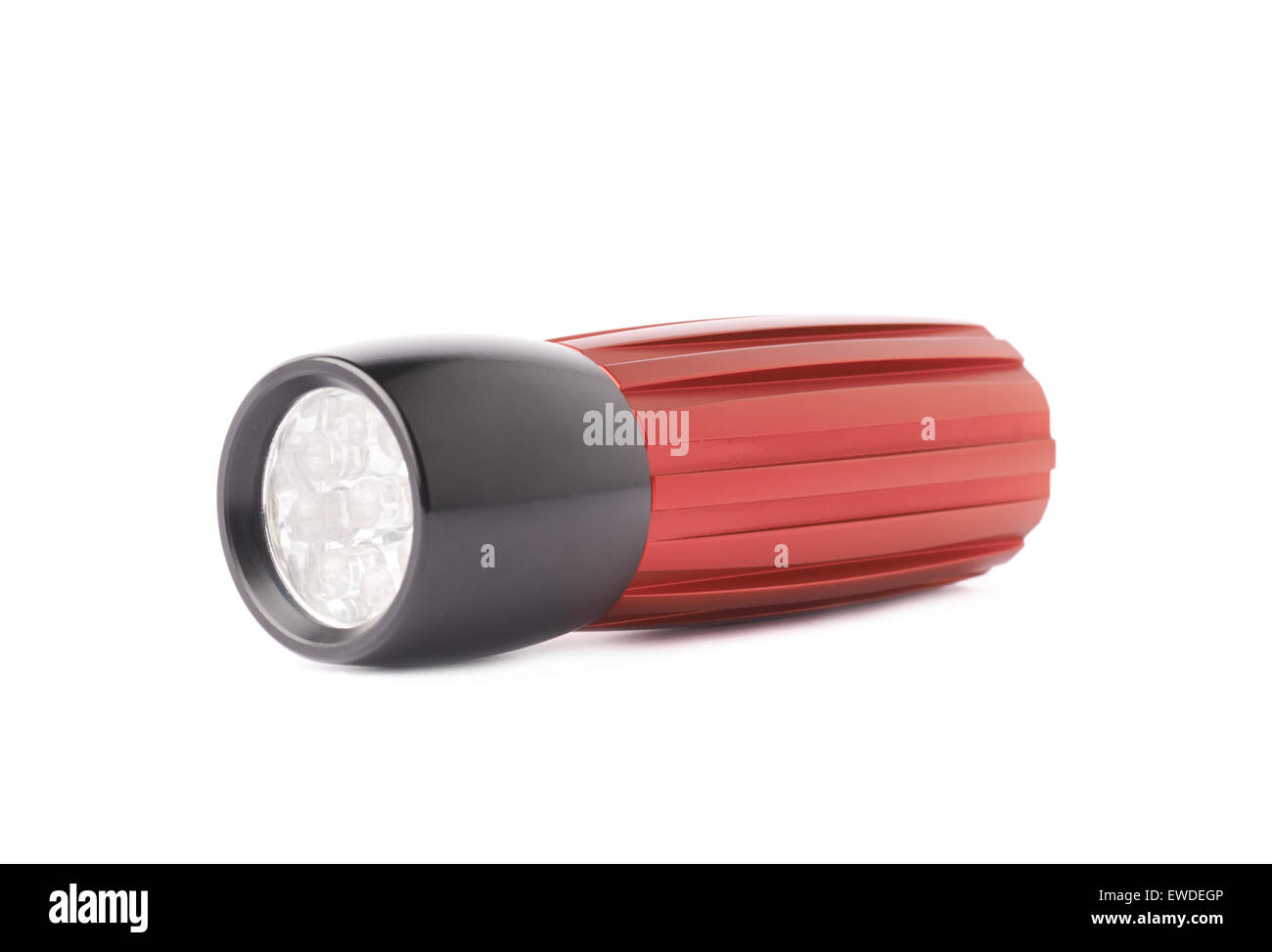 Red pocket flashlight isolated Stock Photo - Alamy