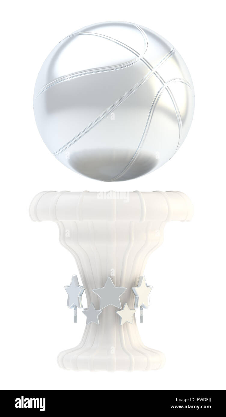 Basketball silver trophy second hi-res stock photography and images - Alamy
