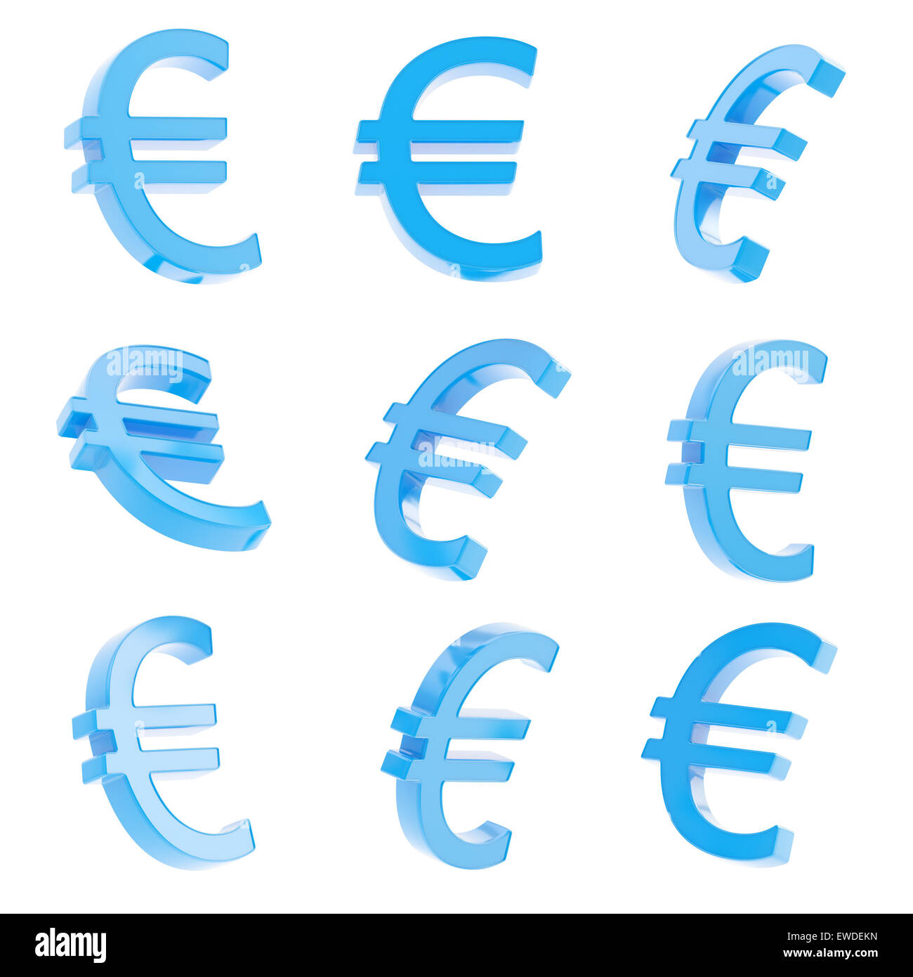 Euro currency sign render Stock Photo - Alamy