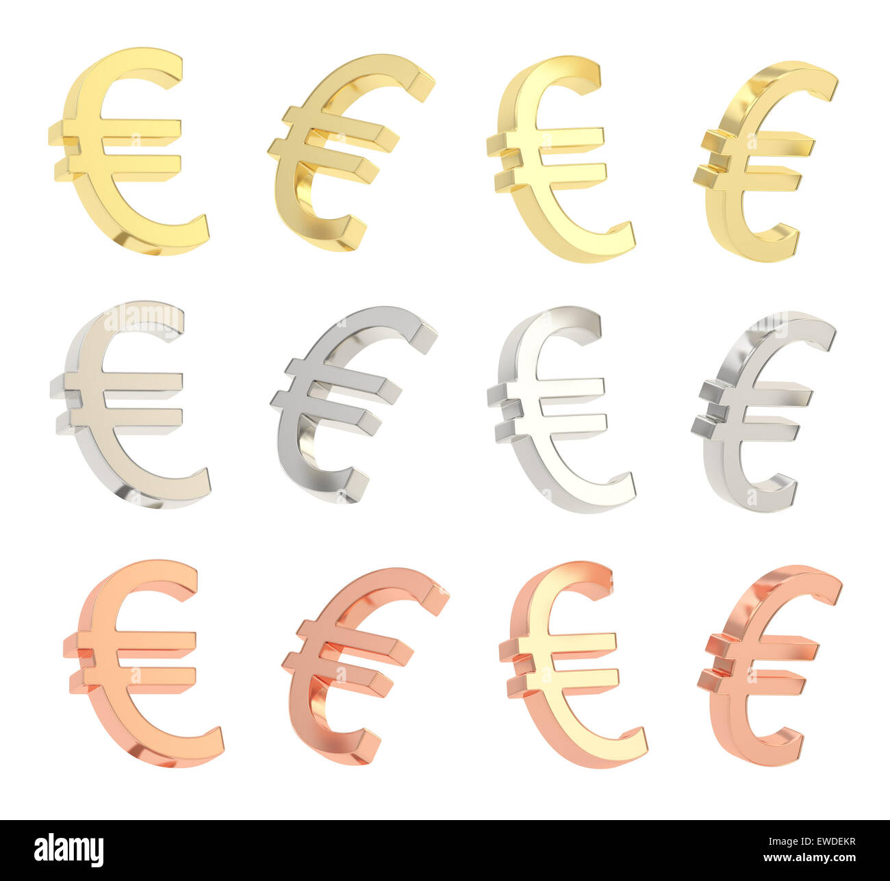 Euro currency sign set isolated Stock Photo - Alamy