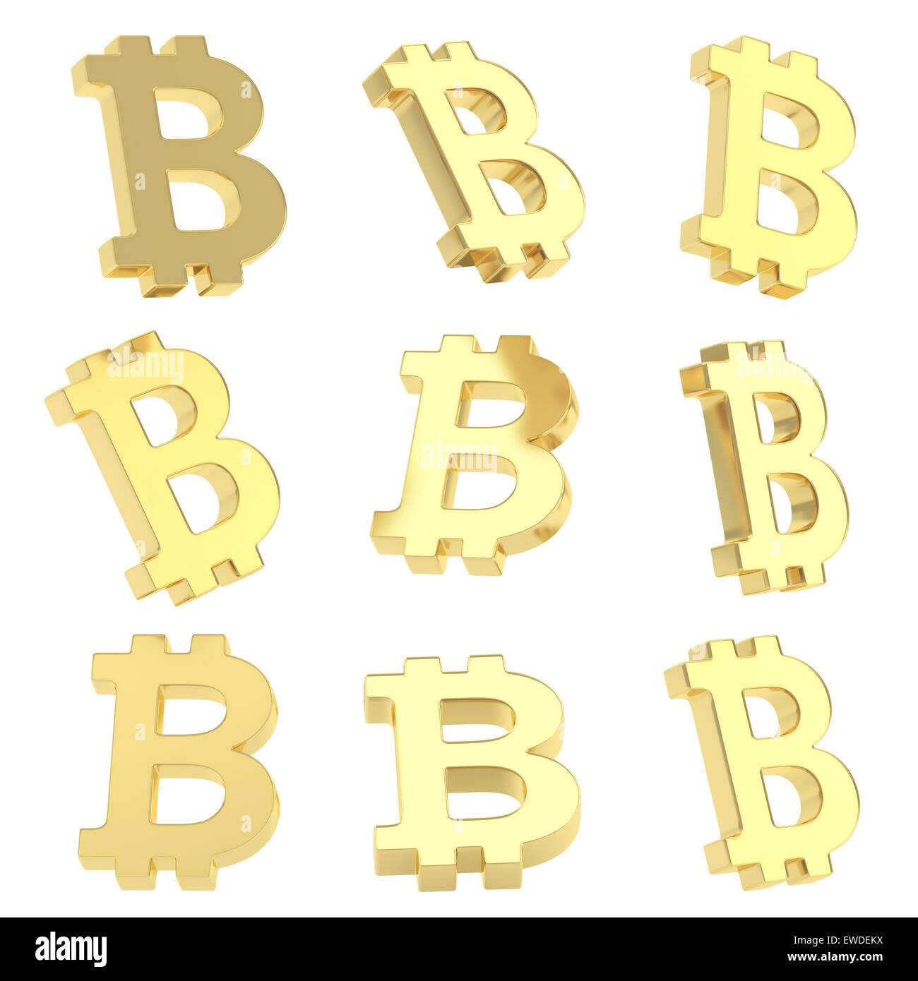 Bitcoin currency sign render Stock Photo - Alamy