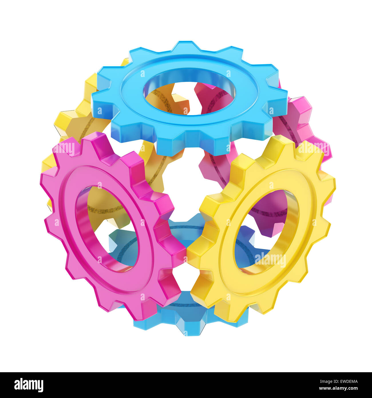 Sphere made of cogwheel gears isolated Stock Photo - Alamy
