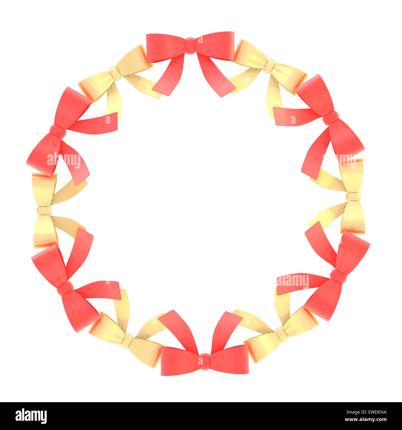 Round frame made of ribbon bows Stock Photo - Alamy