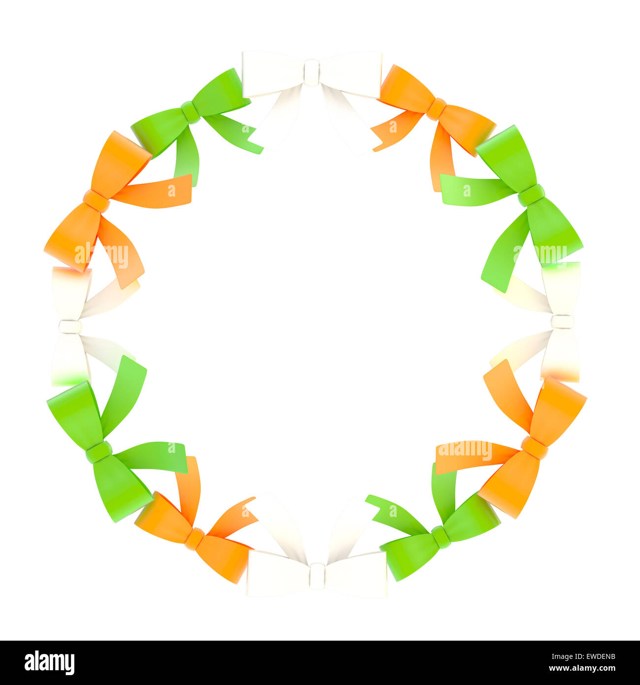 Round frame made of ribbon bows Stock Photo - Alamy